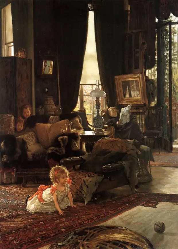 Hide and Seek, Auteur: Tissot, Jacques Joseph (Jacques Joseph Tissot) Tissot, Jacques Joseph (Painting on Gallerix.ru)