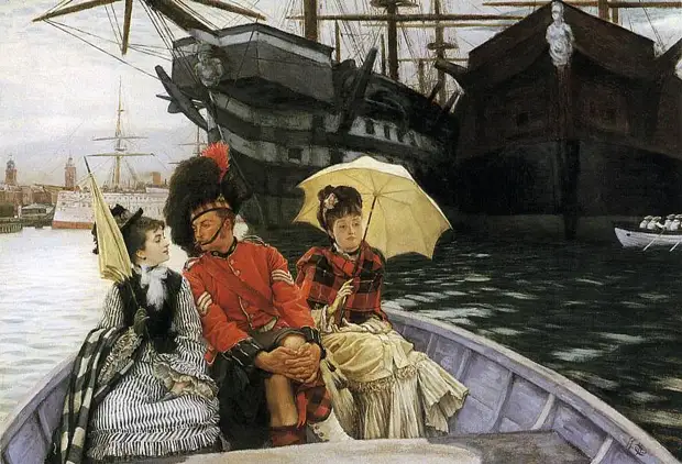 Portsmouth Dockyard, Autor: Tissot, Jacques Joseph (Jacques Joseph Tissot) Tissot, Jacques Joseph (pintura em Gallerix.ru)