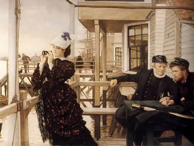 Putri Kapten, Penulis: Tissot, Jacques Joseph (Jacques Joseph Tissot) Tissot, Jacques Joseph (Lukisan di Gallerix.ru)