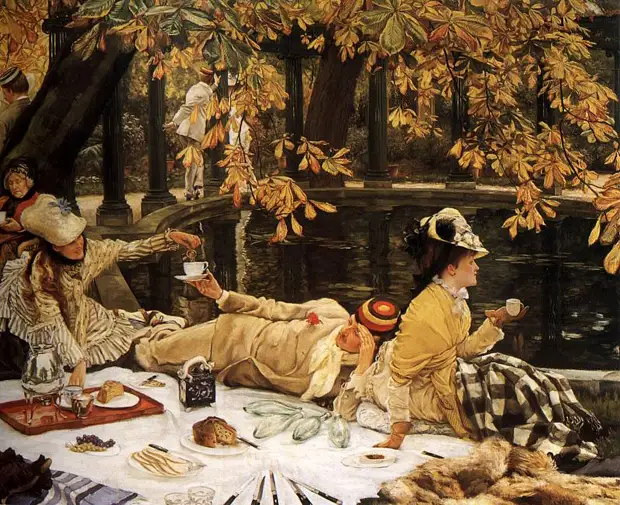 პიკნიკი, ავტორი: Tissot, Jacques Joseph (Jacques Joseph Tissot) Tissot, Jacques Joseph (ფერწერა Gallerix.ru– ზე)