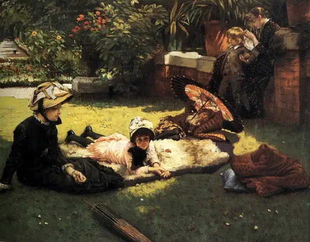 Günəşdə, Müəllif: Tissot, Jacques Joseph (Jacques Joseph Tissot) Tissot, Jacques Joseph (Gallerix.ru saytında rəsm)