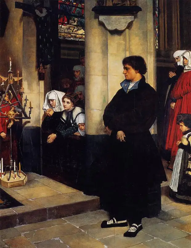 Tissot durante il servizio (Dubbi di Martin Luther), Autore: Tissot, Jacques Joseph (Jacques Joseph Tissot) Tissot, Jacques Joseph (Pittura su Gallerix.ru)