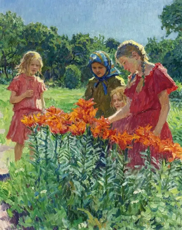 Artista Nikolay Bogdanov - Belsky (1868 - 1944). Imaxes da vida rusa