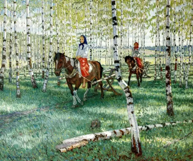 Artista Nikolay Bogdanov - Belsky (1868-1944). Imaxes da vida rusa