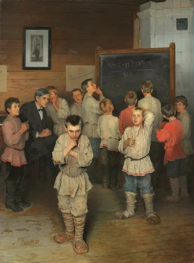 Artista Nikolay Bogdanov - Belsky (1868 - 1944). Imaxes da vida rusa