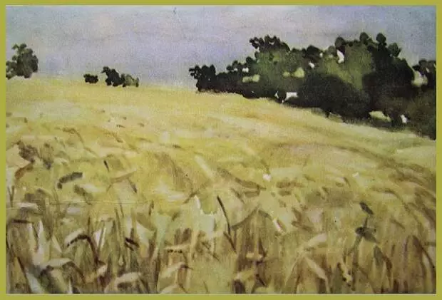 Paisatge en aquarel·la. Sègol. Autor: Kolya Dmitriev.