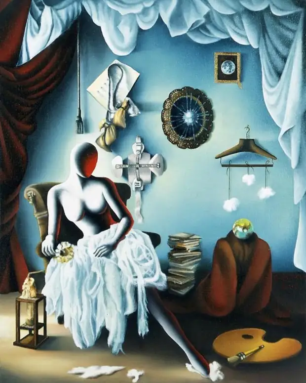 Slike likova bez lica. Mark Kostabi