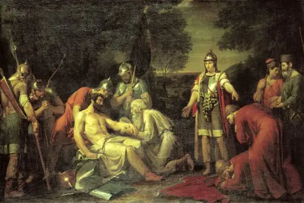 Sazonov - Dmitry Donskoy n'ọhịa Kulikovo. 1824