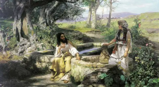 Semiradsky - Christus und die Samariterin. 1890