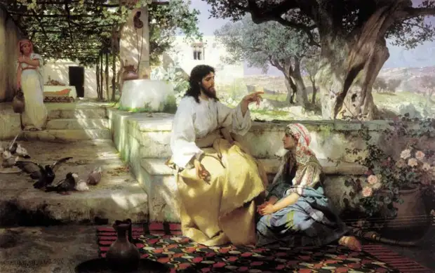 Semiradsky - Le Christ chez Marthe et Marie. 1886