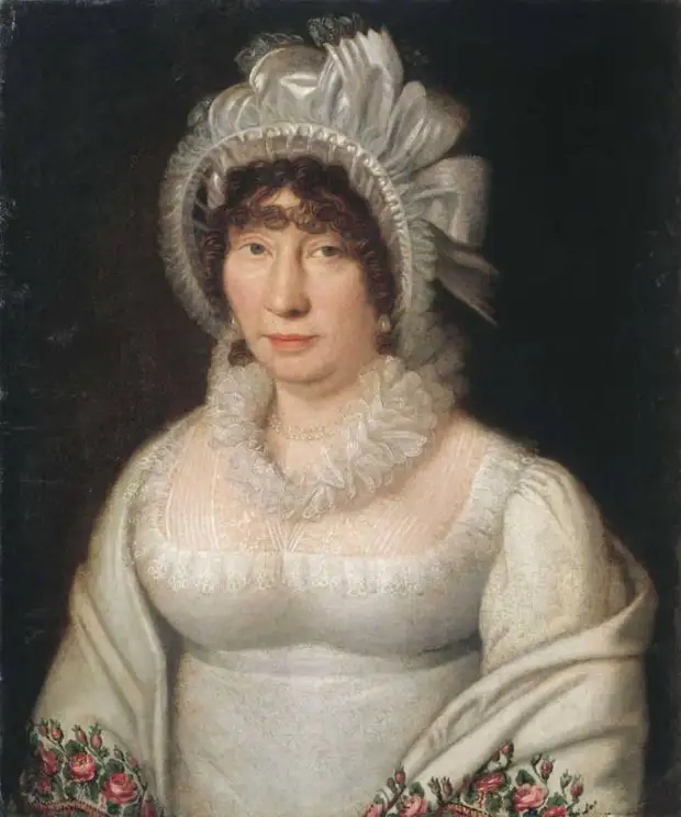 Smirnovsky - Retrat d'una dama amb un xal blanc. 1810