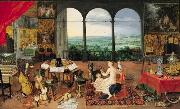 Allegory in the painting of the old masters of the Flemish school.