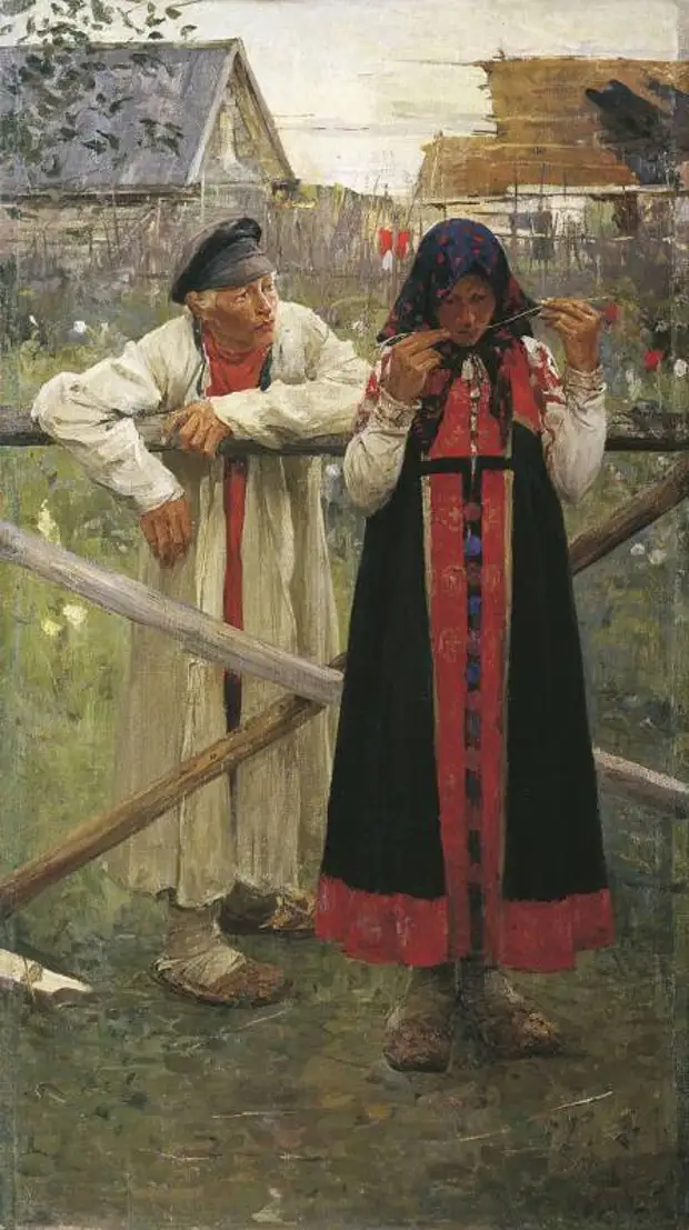 Ivanov Mihail (1869-1930). Čakam na odgovor. 1900