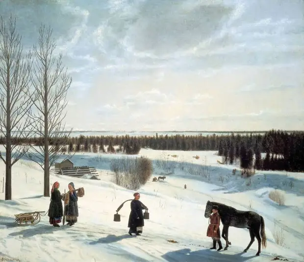 Krylov Nikifor (1802-1831). Vinterlandskap