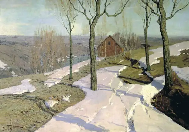 Purvit Wilhelm (1872-1945). Der letzte Schnee. 1898