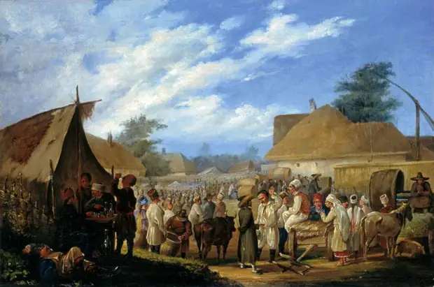 Shtenberg Vasily (1818-1845). Fiera fl-Ukrajna