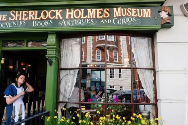 Sherlock Holmes Museum yn Londen.