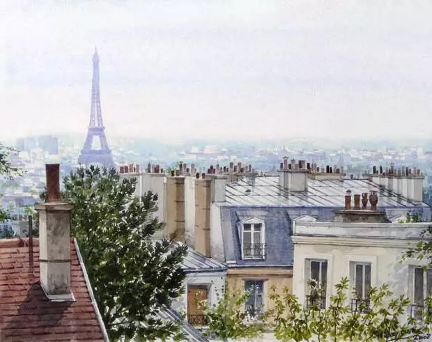 París nas encantadoras obras do artista Thierry Duval