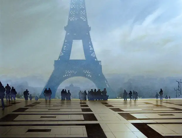 París nas encantadoras obras do artista Thierry Duval