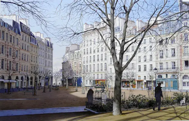 Paris i de charmerende værker af kunstneren Thierry Duval