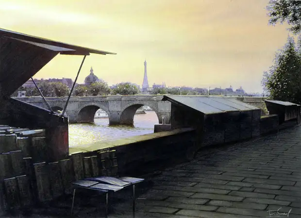 Paris i de charmerende værker af kunstneren Thierry Duval