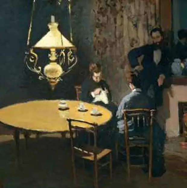 Інтер'єр після вечері / An Interior After Diner. 1869р. Клод Моне