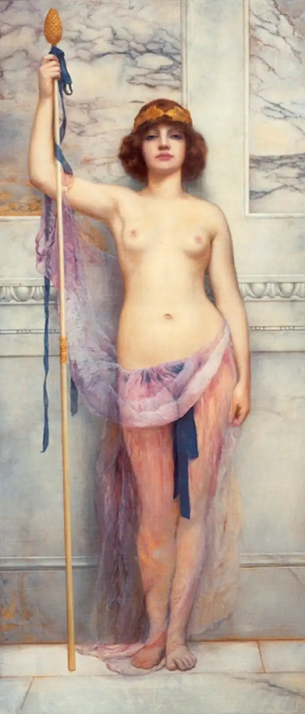 John William Godward'ın fotoğrafı. Rahibe / John William Godward. Rahibe