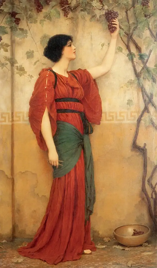 John William Godward'ın fotoğrafı. Sonbahar / John William Godward. Sonbahar