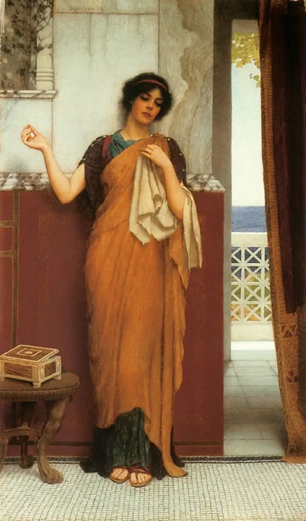 John William Godward. Idle -ajatuksia / John William Godward. Tyhjiä ajatuksia