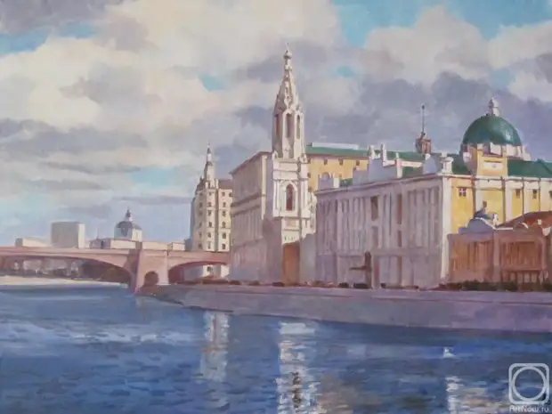 Olio pintura mihisean. Lapovok Vladimir. Mosku. Sofiyskaya lubeta