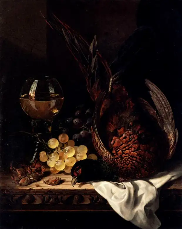 still_life_con_un_fagiano, _uva, _nocciole_e_un_garretto_vetro_su_un_legno_ledge-large (556x700, 228Kb)