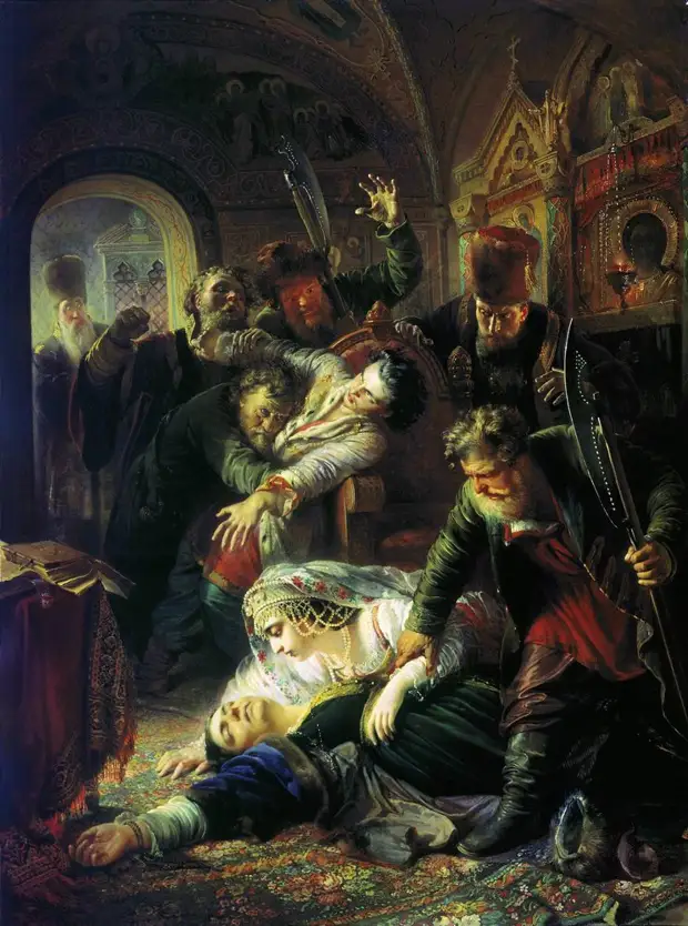 Ealaíontóir Konstantin Egorovich Makovsky.