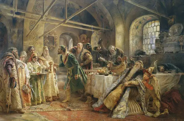 Ealaíontóir Konstantin Egorovich Makovsky.