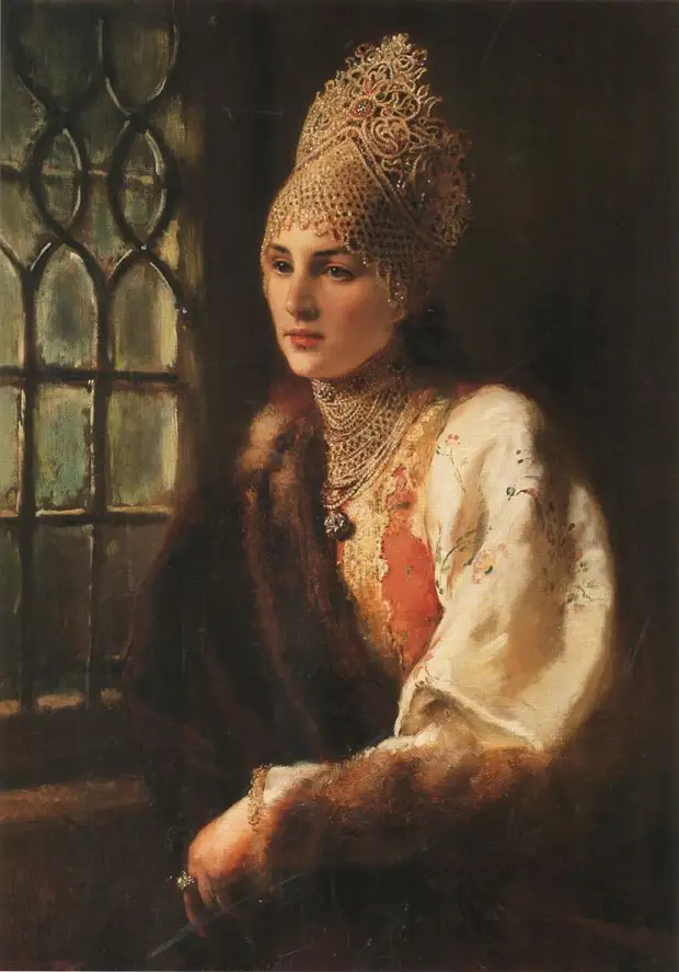 Ealaíontóir Konstantin Egorovich Makovsky.