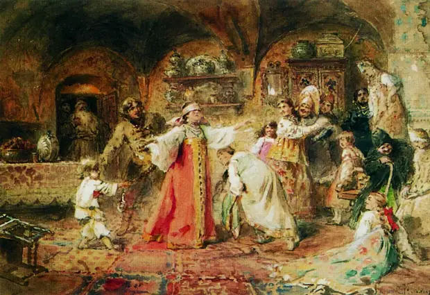 Ealaíontóir Konstantin Egorovich Makovsky.