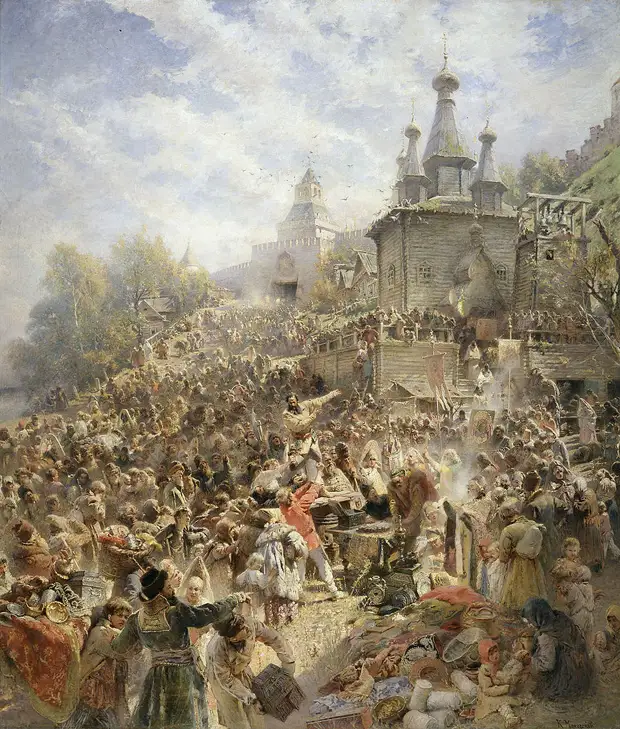 Ealaíontóir Konstantin Egorovich Makovsky.