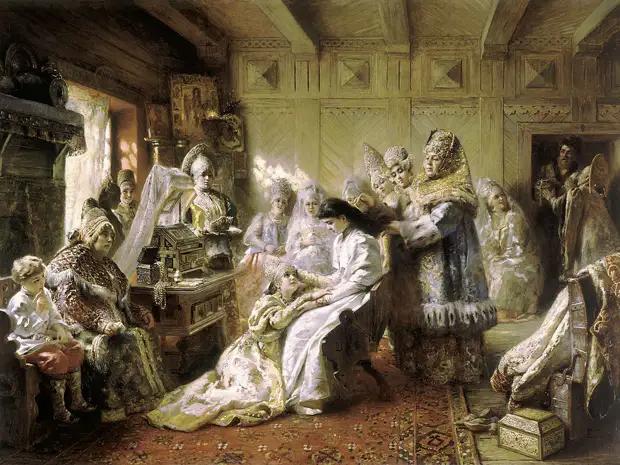 Ealaíontóir Konstantin Egorovich Makovsky.