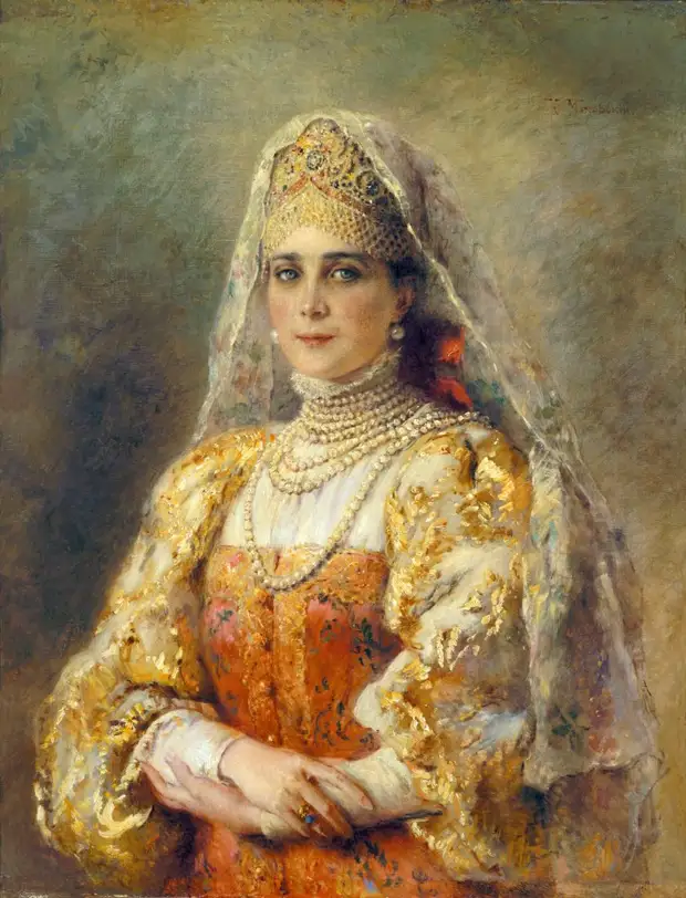 Ealaíontóir Konstantin Egorovich Makovsky.