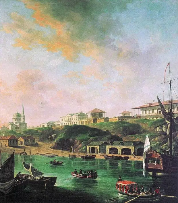 Utsikt over byen Nikolaev. 1799