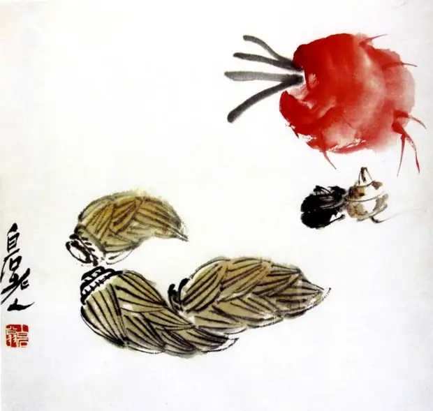 Artist Qi Bai Shi a phaentio guohua