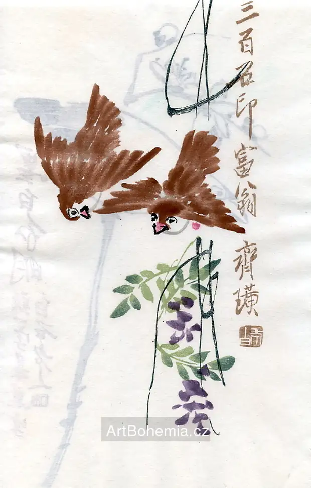 Artis Qi Bai Shi lan lukisan guohua