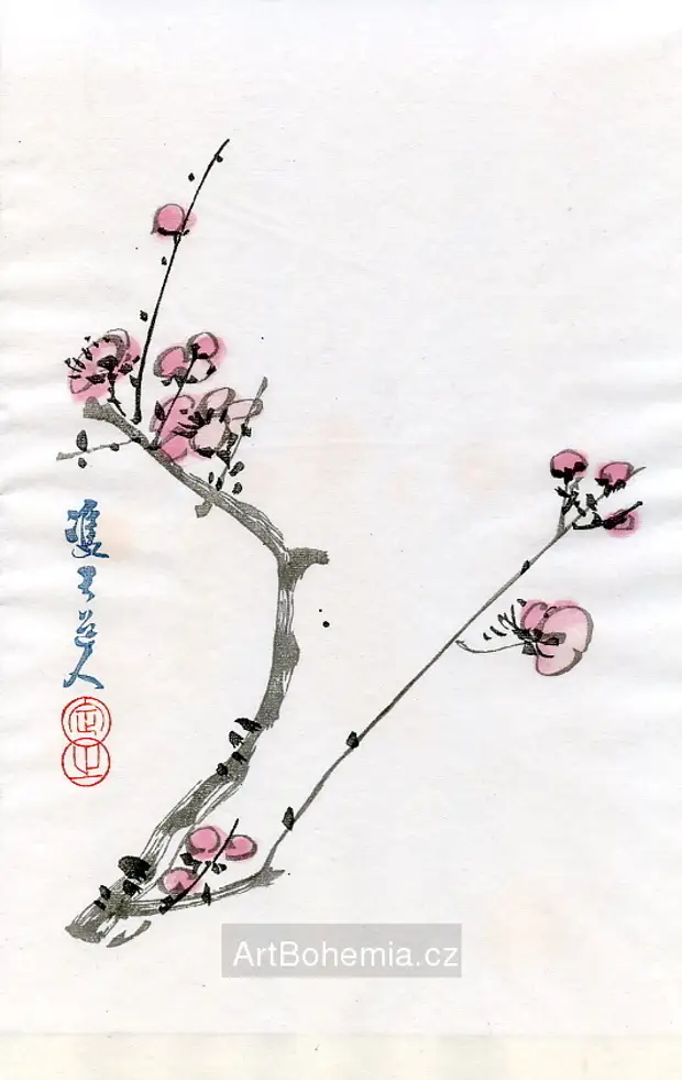 Artis Qi Bai Shi lan lukisan guohua