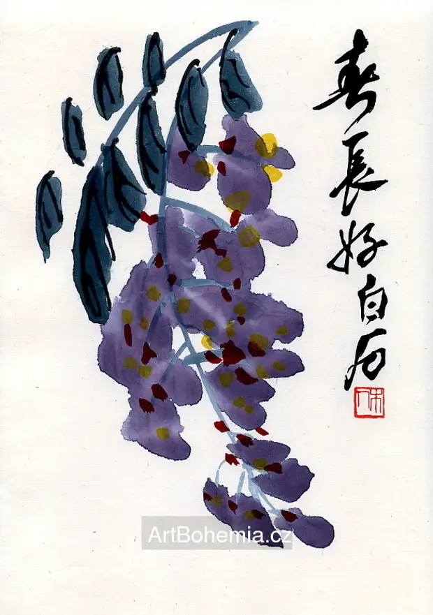 Artis Qi Bai Shi lan lukisan guohua