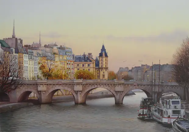 Crépuscule sur le quai des Orfèvres