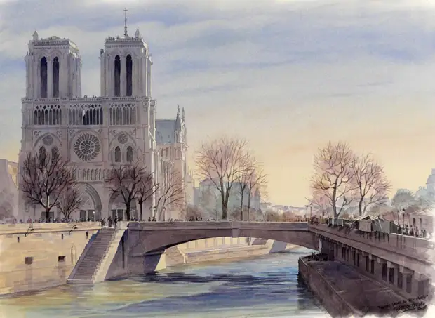 Notre dame au petit matin