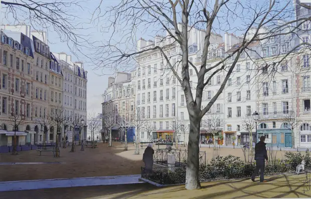 La place Dauphine un matin d'hiver