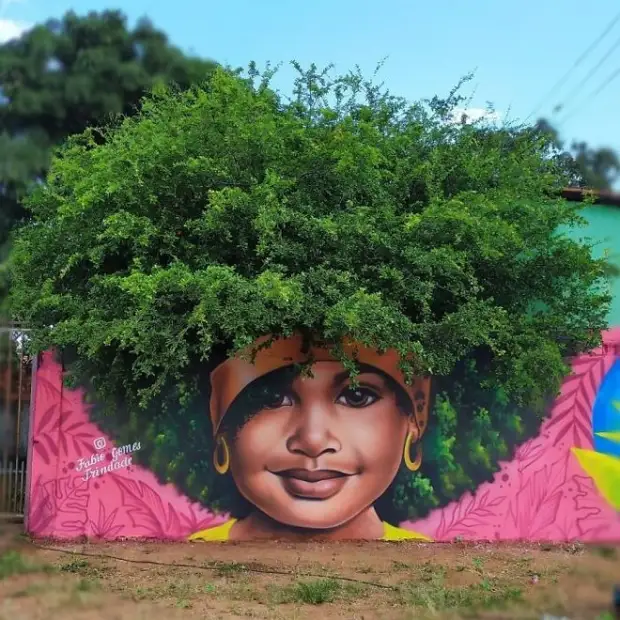 Ongewone straatportrette van 'n Brasiliaanse kunstenaar