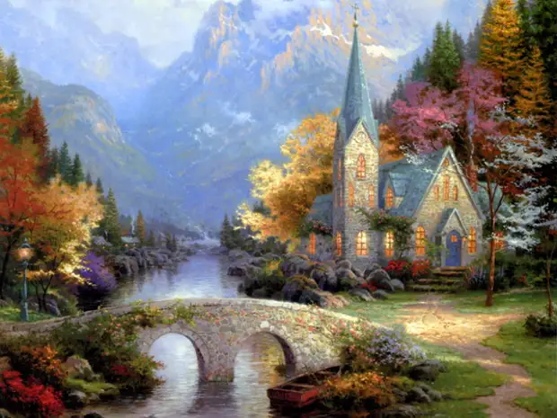 houses of Thomas Kinkade